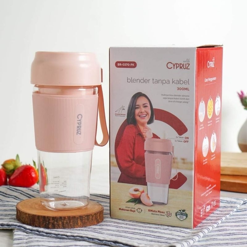 Jual Cypruz - [FREE LOGAM MULIA MINI GOLD ] Blender USB Portable Pink ...