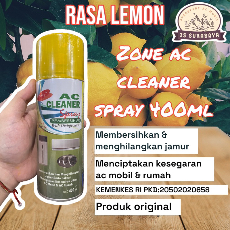 Jual AC CLEANER SPRAY ZONE 400 ML Semprot Kisi Kisi Ac Mobil universal Harum | Shopee Indonesia