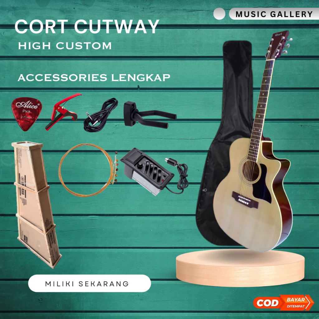 Jual Gitar Guitar Akustik Elektrik Cort Cutway Murah Equalizer 7545r ...