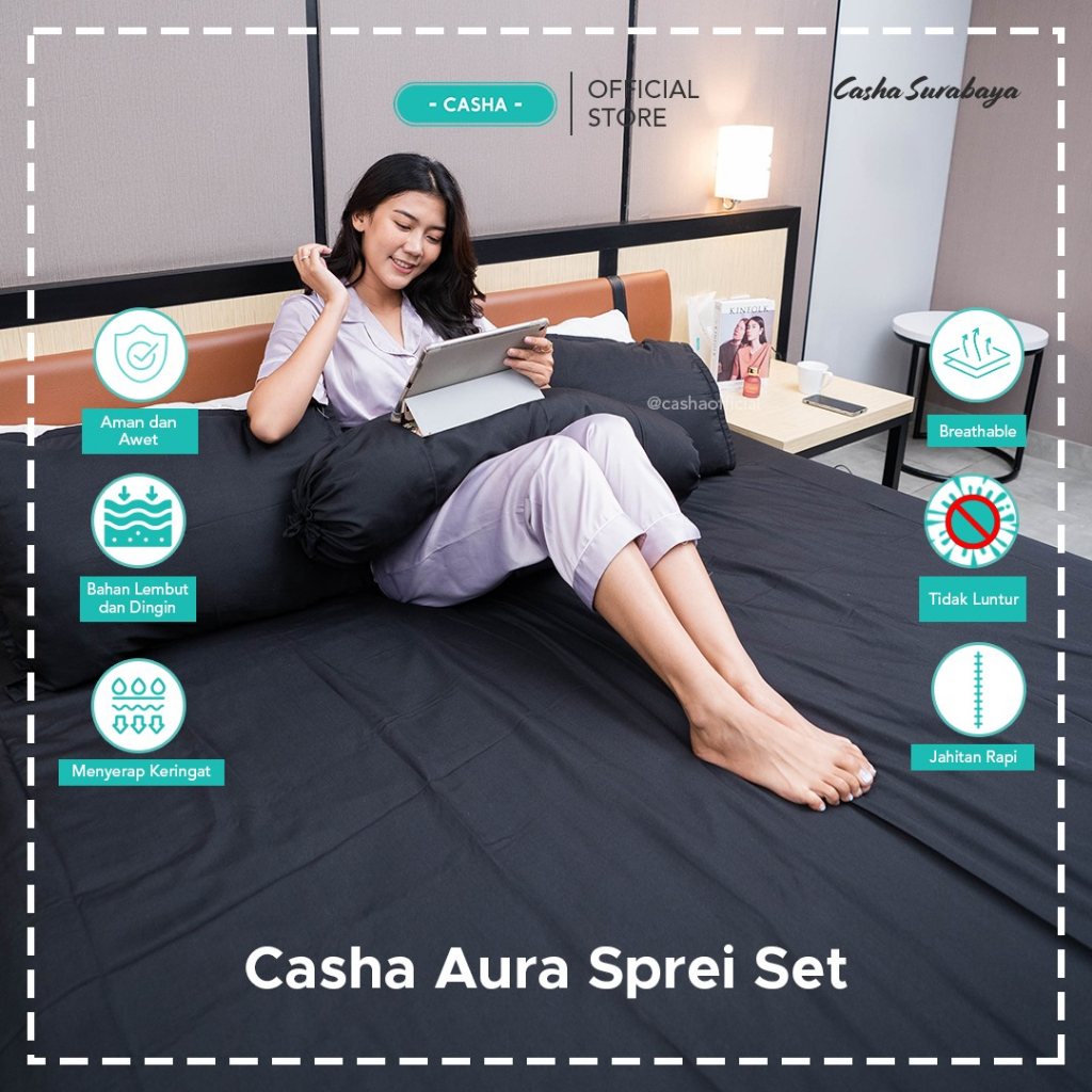 Jual Casha Sprei Set Polos 120/160/180- Aura Sprei Set - Sprei ...