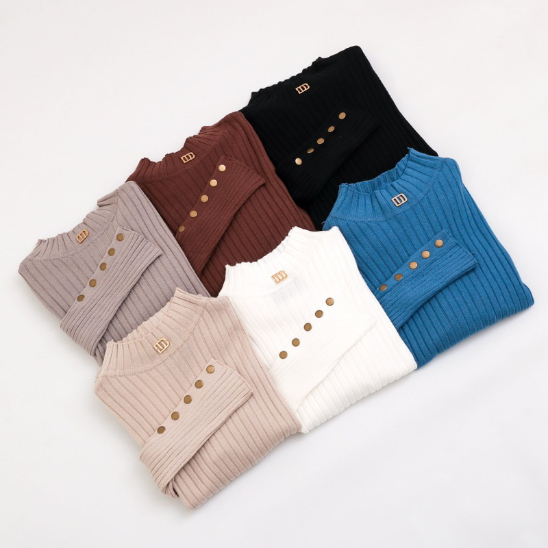 Jual Inara knit - inner rajut kancing - inner kancing wanita -lengan ...