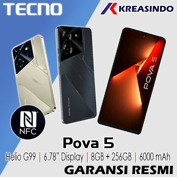 Jual TECNO POVA 5 NFC 8/256 Ram 8GB Internal 256GB Garansi Resmi | Shopee Indonesia