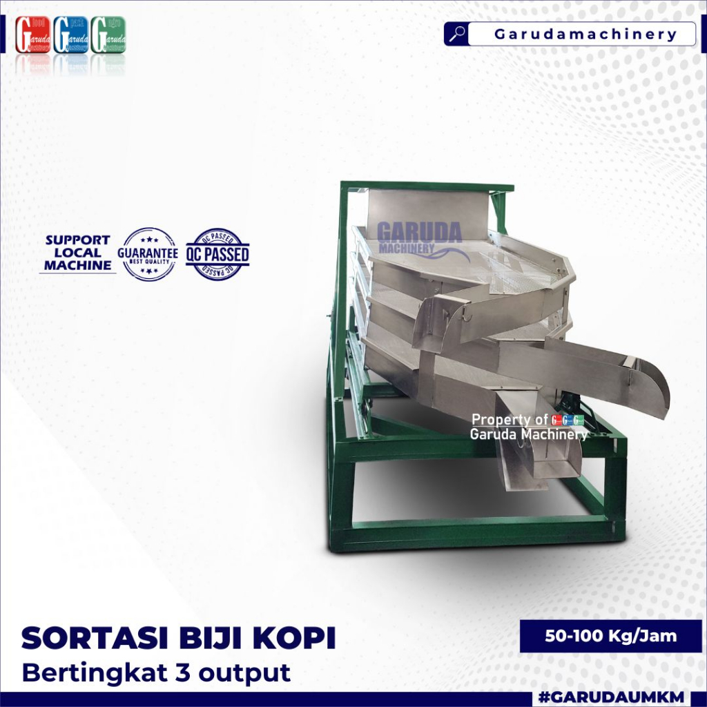 Jual MESIN SORTASI KOPI, KEMIRI, KACANG 3 AYAKAN MILD STEEL | Shopee ...