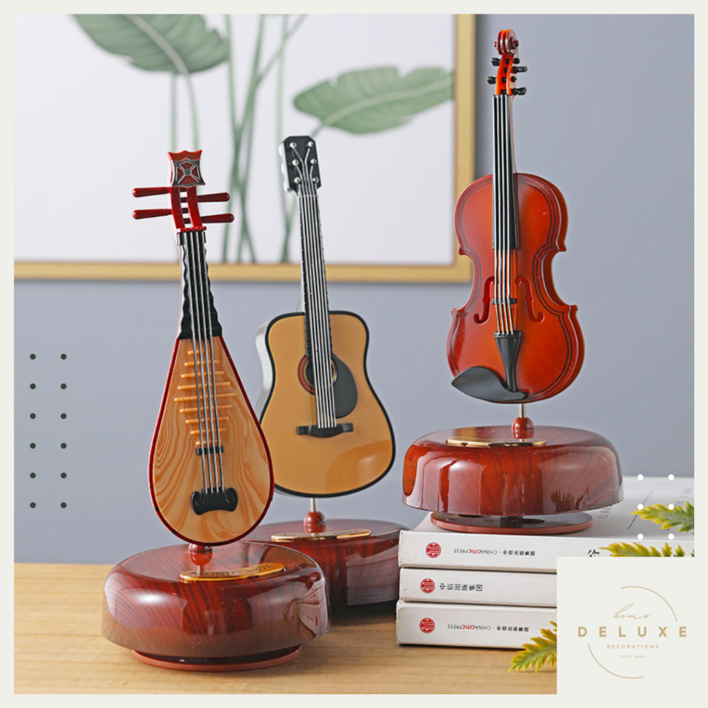 Jual DELUXE Kotak Musik Gitar Biola Kotak Music Hadiah Ulang Tahun ...