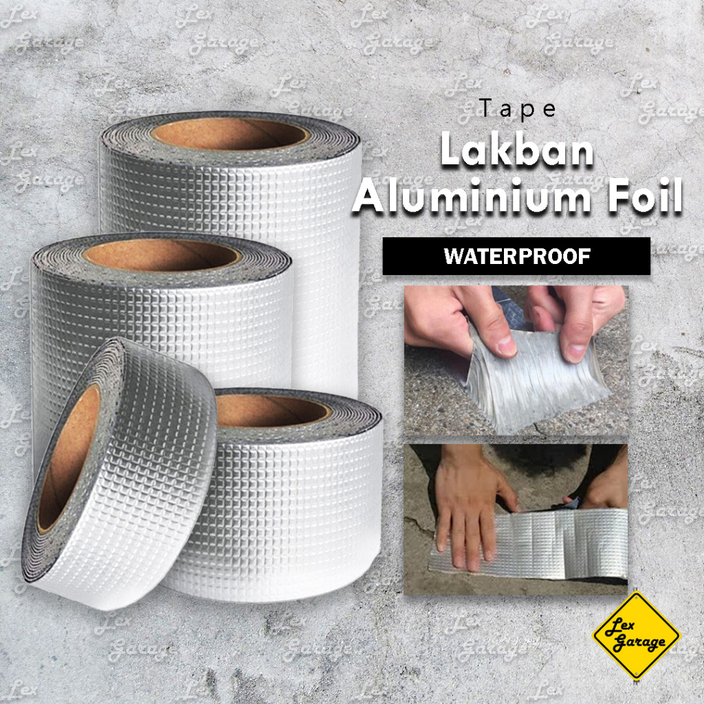 Jual Lakban Alumunium Foil Anti Bocor Butyl Tape Super Kuat Tahan Panas L | Shopee Indonesia