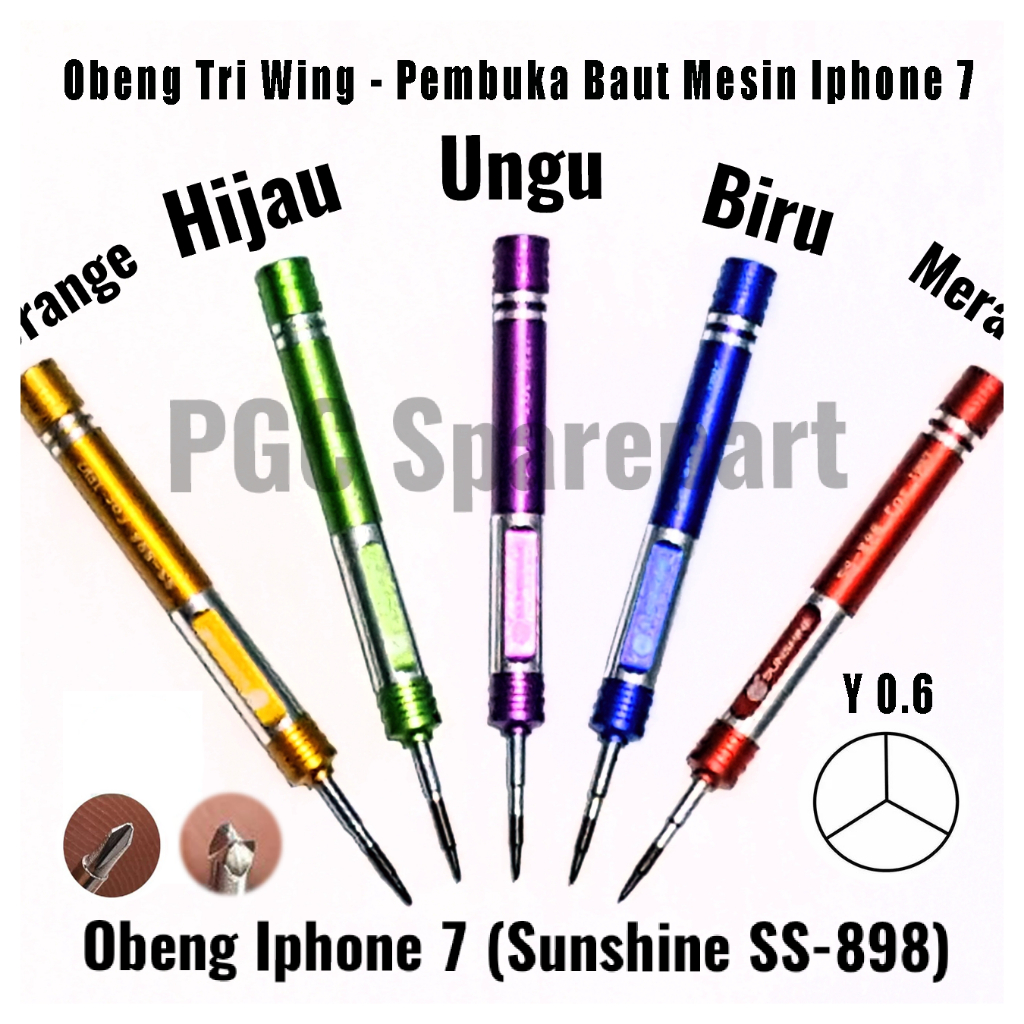 Jual Obeng Satuan Model Segitiga ( Y ) Sunshine SS-898 - Obeng Single ...