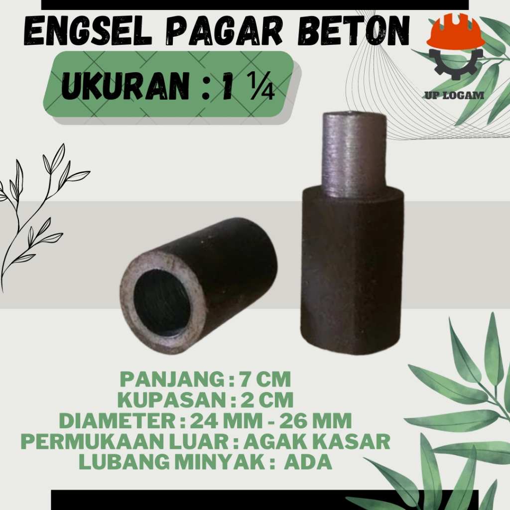 Jual Engsel bubut beton ukuran 1 1/4" inch Panjang 7cm | Shopee Indonesia