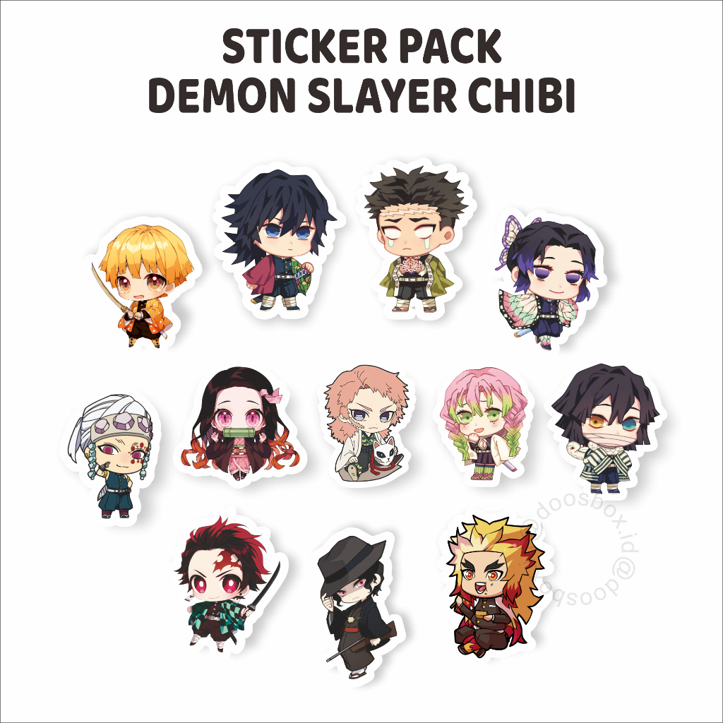 Jual Stikerpack Demon Slayer Chibi // Sticker | Shopee Indonesia