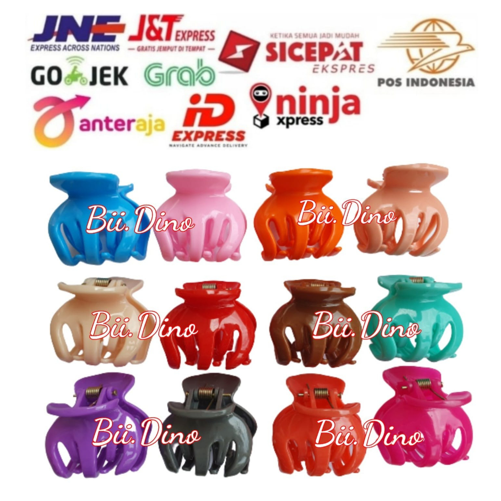 Jual Jedai Besar Tebal 5cm Cakar 5 Warna Jepitan Rambut Badai 5 Gigi Bangkok Korea Aksesoris 5 ...