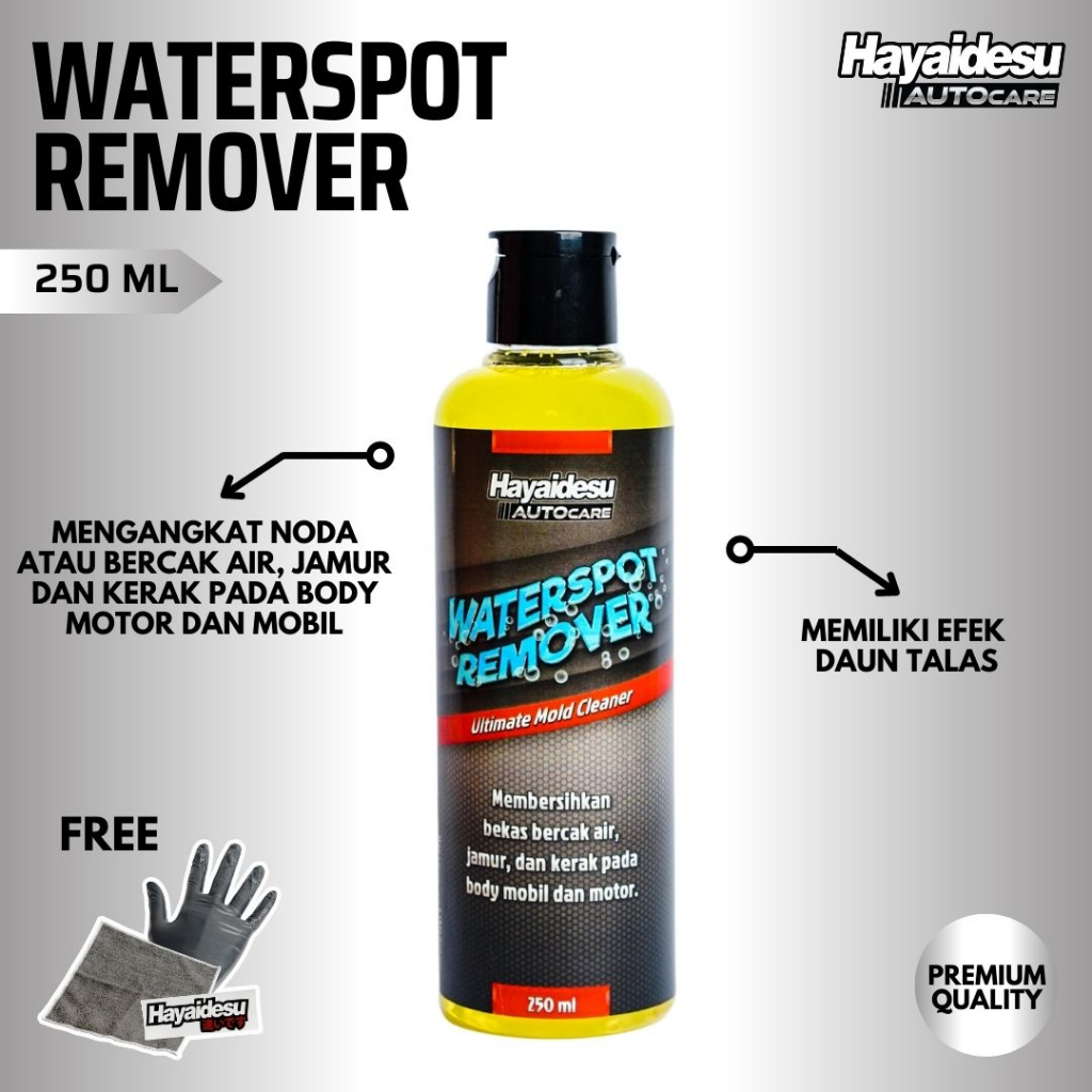 Jual Hayaidesu Autocare Waterspot Remover Bersihkan jamur dan noda pada kaca/Body motor dan ...
