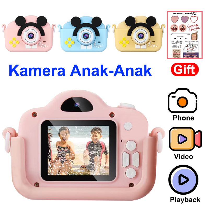 Jual Mini Anak Kamera Lucu 1080P Dual Kamera Selfie 2.0 Inch HD Layar ...