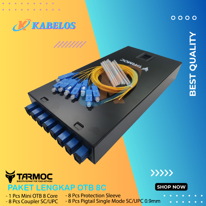 Jual Tarmoc Fiber Optic mini OTB 8 Core SC|Roset FO Besi 8C Lengkap ...