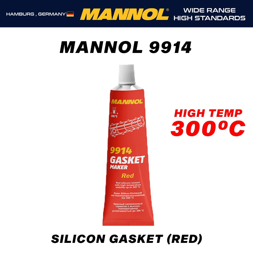 Jual MANNOL Gasket Maker Merah 9914 lem gasket | 300°C - 85ML | Shopee ...