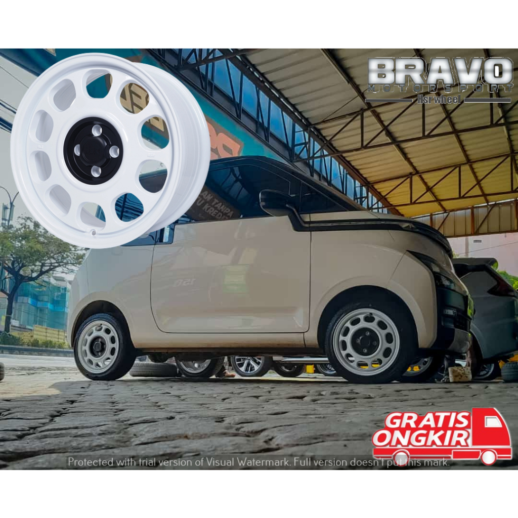 Jual VELG MOBIL WULING AIREV MODEL RETRO RING 14 HSR KLG4 R14 WHITE DAN ...