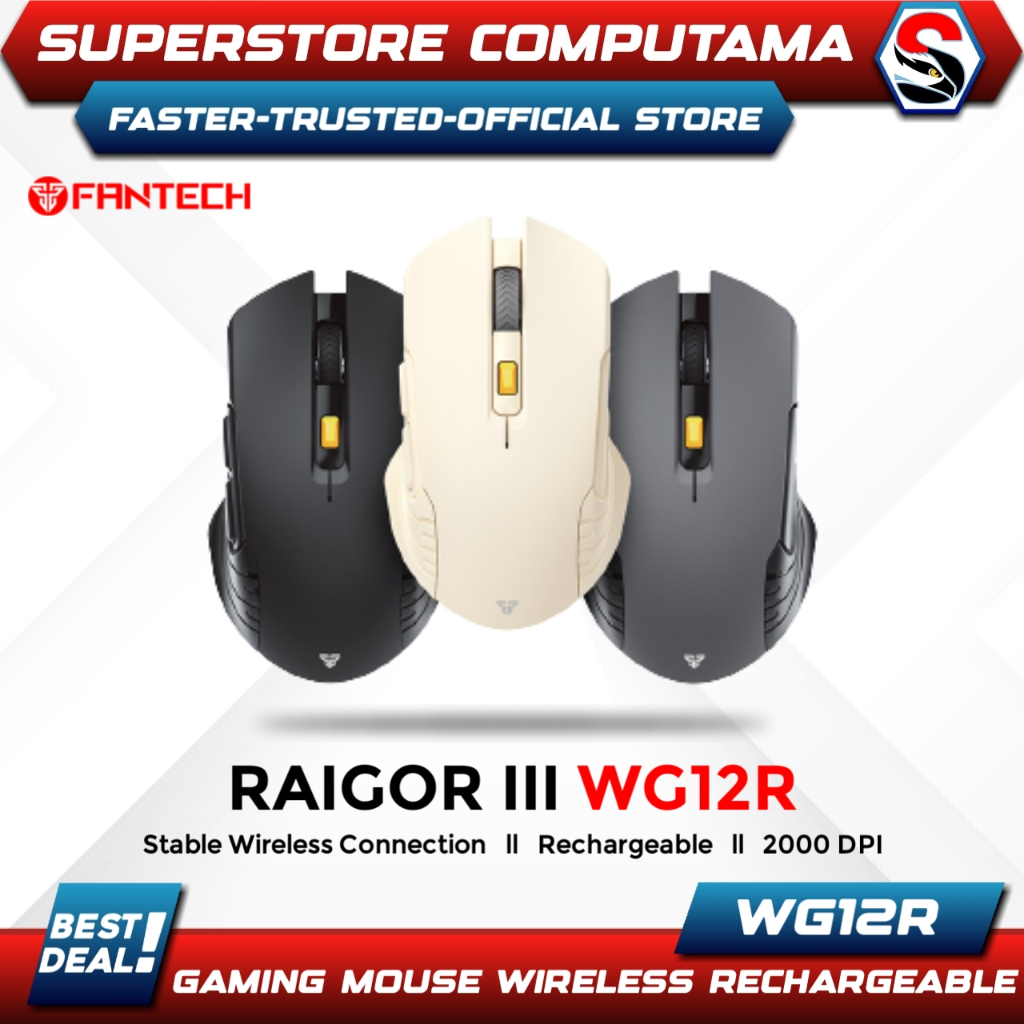 Jual Fantech RAIGOR Gen III WG12R Rechargeable Mouse Wireless Gaming ...
