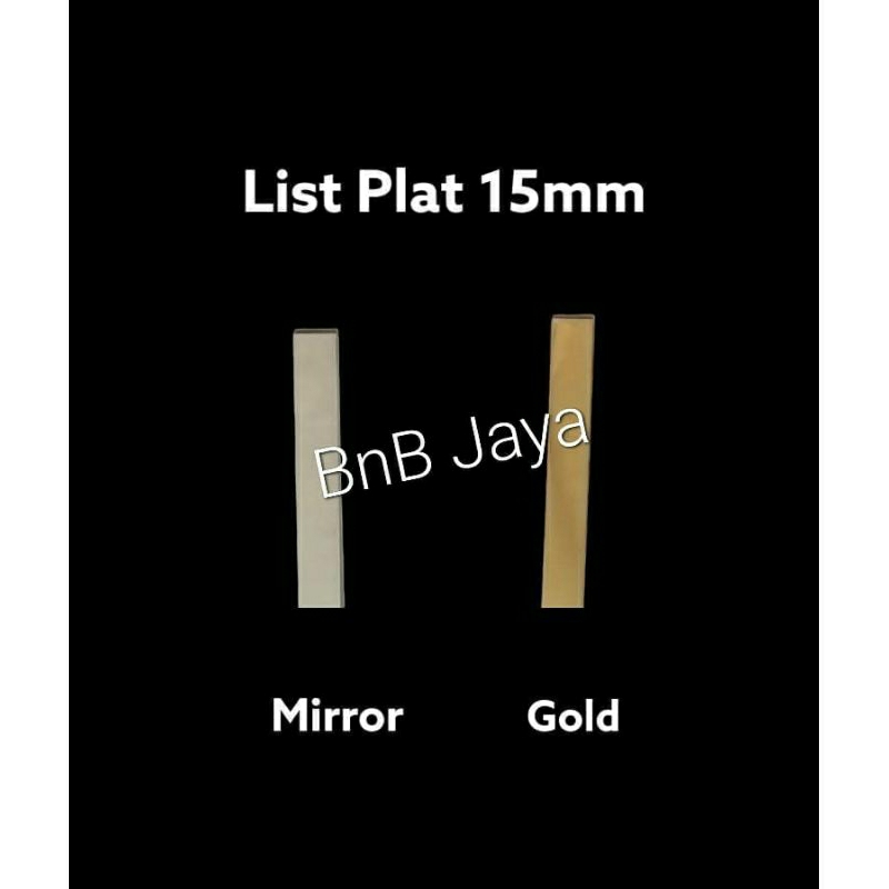 Jual List Plat Strip 15mm MIRROR Per lonjor 3 Meter | Shopee Indonesia