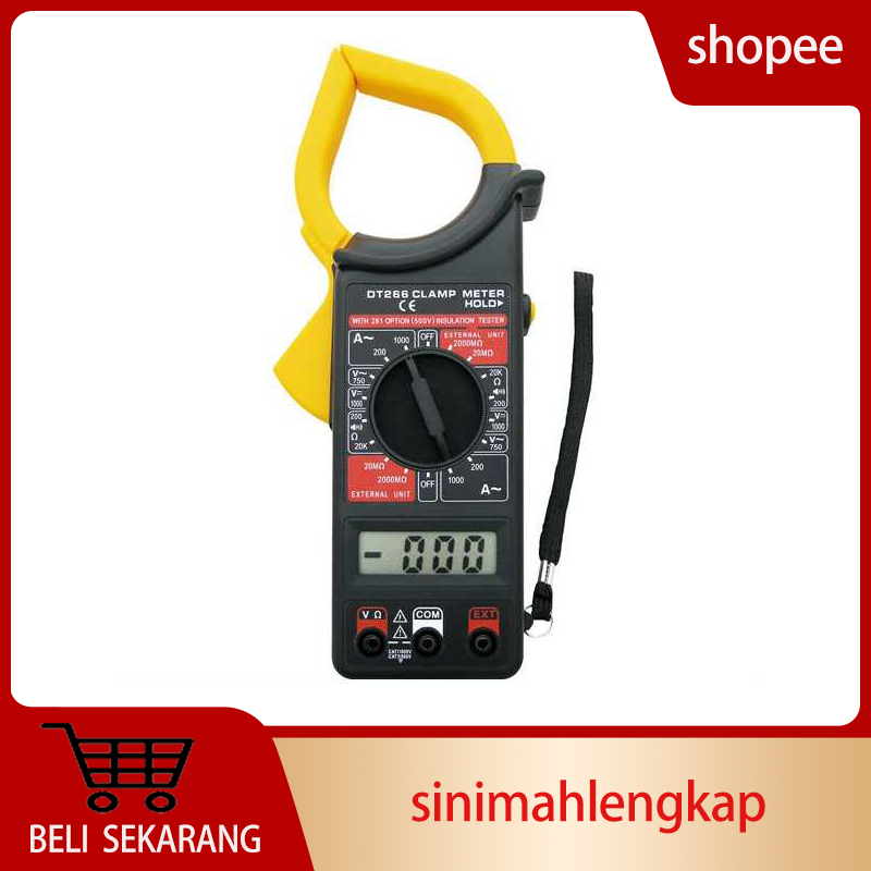 Jual Digital Clamp Multimeter Multitester Tang Ampere Tegangan DC AC ...