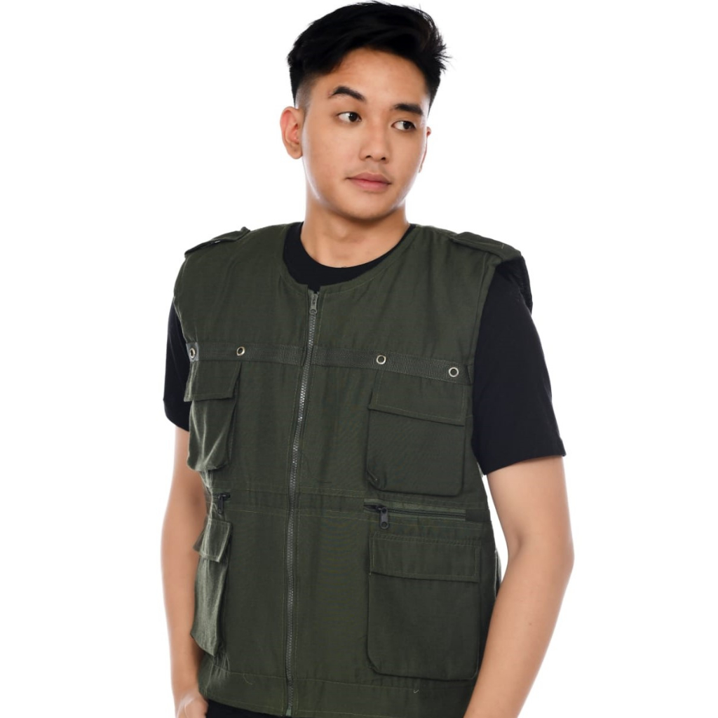 Jual CREDIFOX Rompi tactical / rompi cargo / vest pria casual / rompi ...