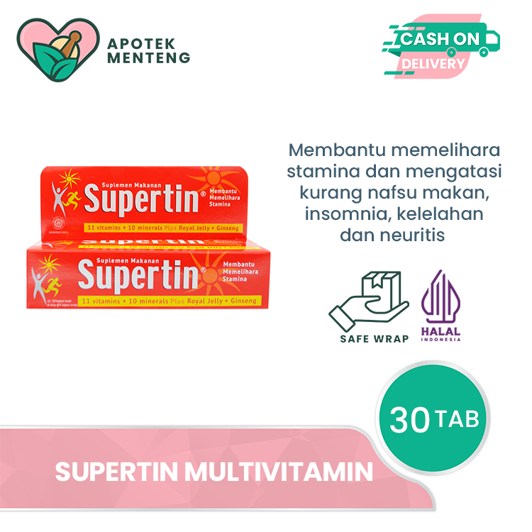 Jual Supertin Multivitamin 30 Tablet - Meningkatkan Stamina dan Daya ...