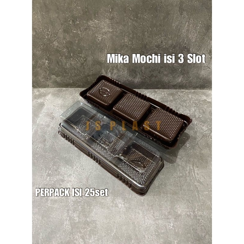 Jual (ISI 25SET) Mika Mochi isi 3 Sekat / Mika Mooncake - Tray Mochi ...