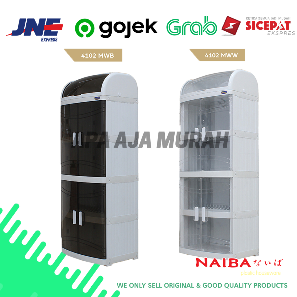 Jual LEMARI PIRING PLASTIK NAIBA MILANO 4102 / RAK PIRING PLASTIK NAIBA ...