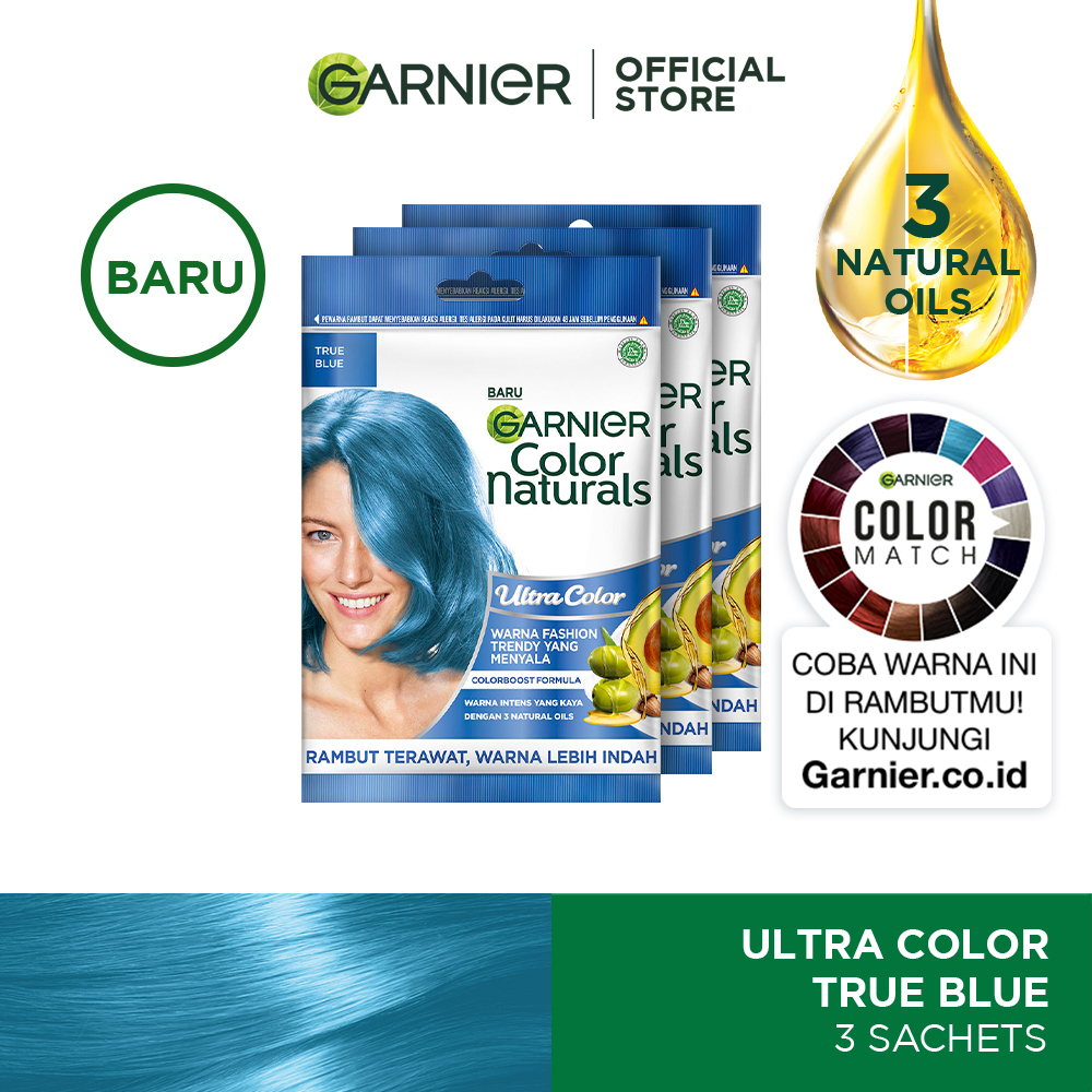 Jual Garnier Color Naturals - Pastel Color - Pewarna Rambut - True Blue ...
