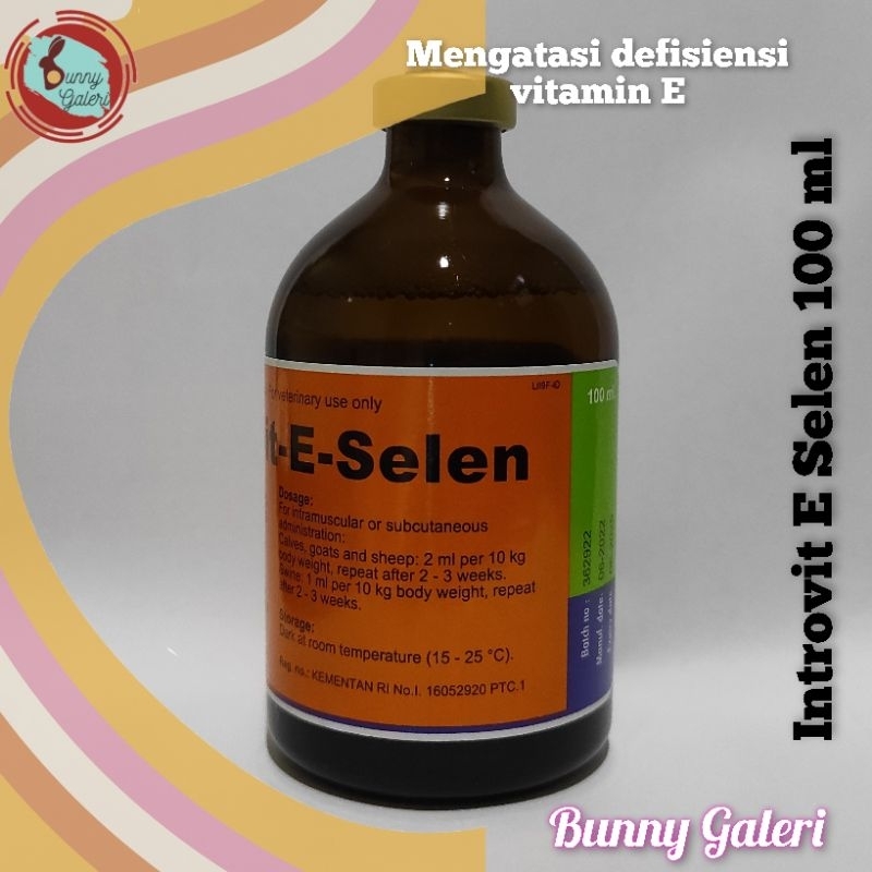 Jual INTROVIT E SELEN 100 ml, mengatasi defisiensi vitamin E pada hewan ...