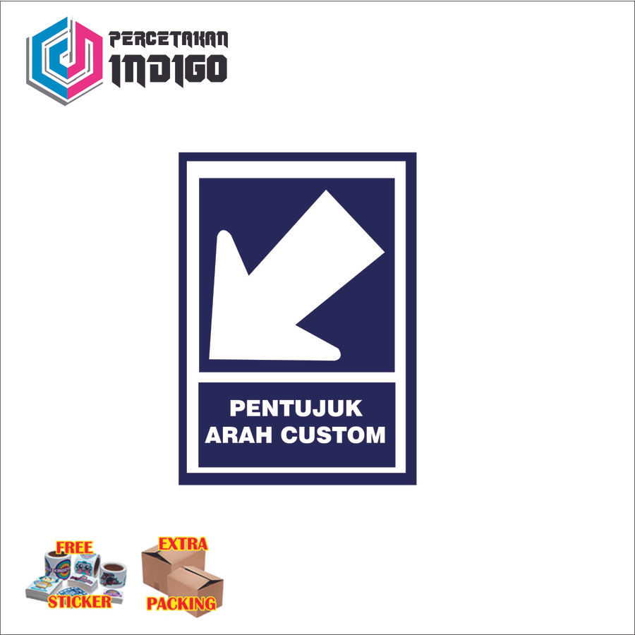 Jual plat alumunium rambu prtunjuk arah custom type 3 | Shopee Indonesia