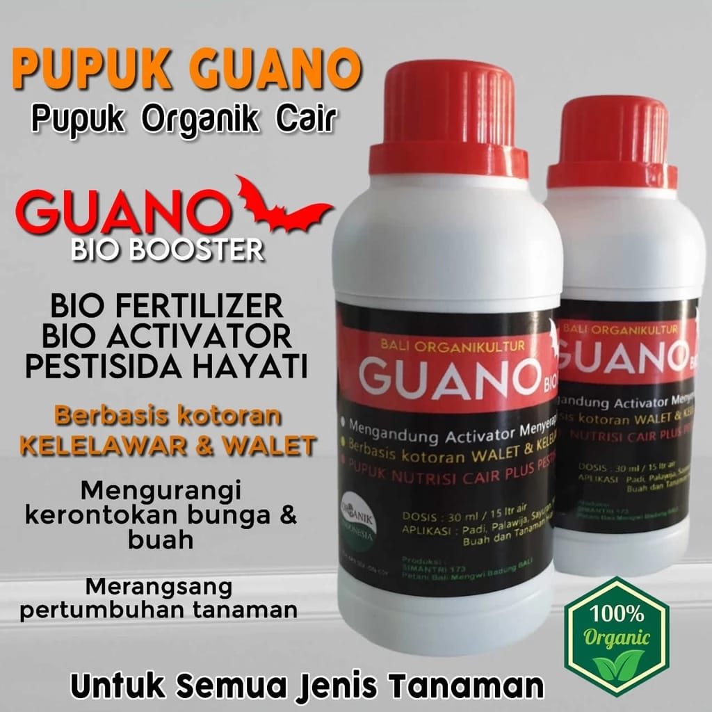 Jual Pupuk Organik Cair Guano Bio Booster 250ML POC Kotoran Kekelawar ...