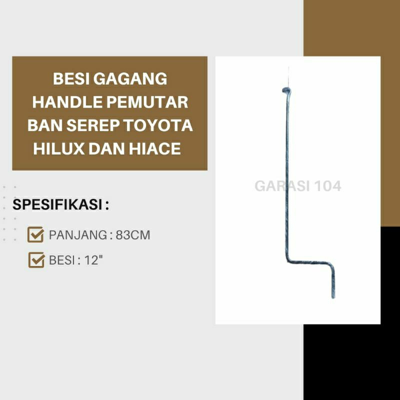 Jual Handle besi gagang pemutar ban serep Toyota Hilux dan Hiace ...