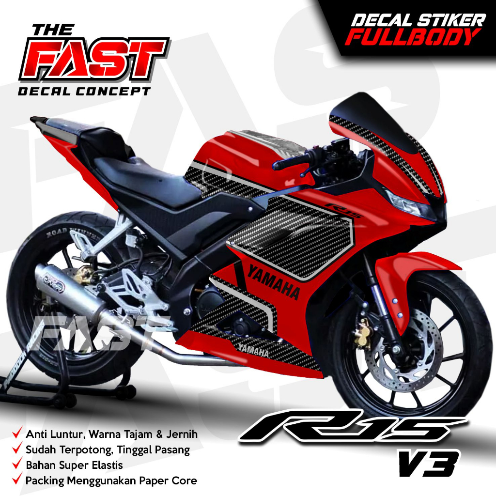 Jual Decal R15 V3 Full Body Stiker R15 V3 Full Body Dekal R15 V3 Carbon ...