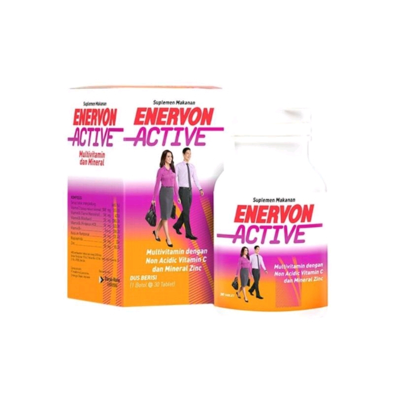 Jual Enervon C & Enervon ACTIVE BOTOL 30 Tablet Multivitamin dan ...