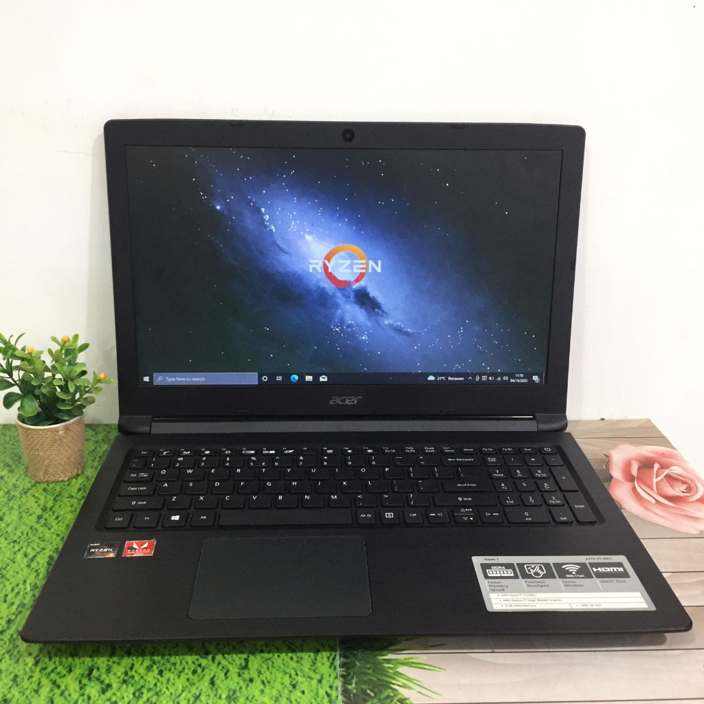 Jual Laptop Coding Desain Kantor Acer Aspire 3 A315-41 Ryzen 3 RAM 4GB ...