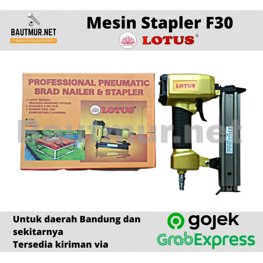 Jual Mesin Stapler LOTUS F30 Air Nailer - Mesin Paku Tembak Staples Stapler Angin | Shopee Indonesia