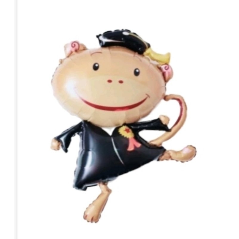 Jual balon foil graduation monyet/monkey ukuran BESAR | Shopee Indonesia