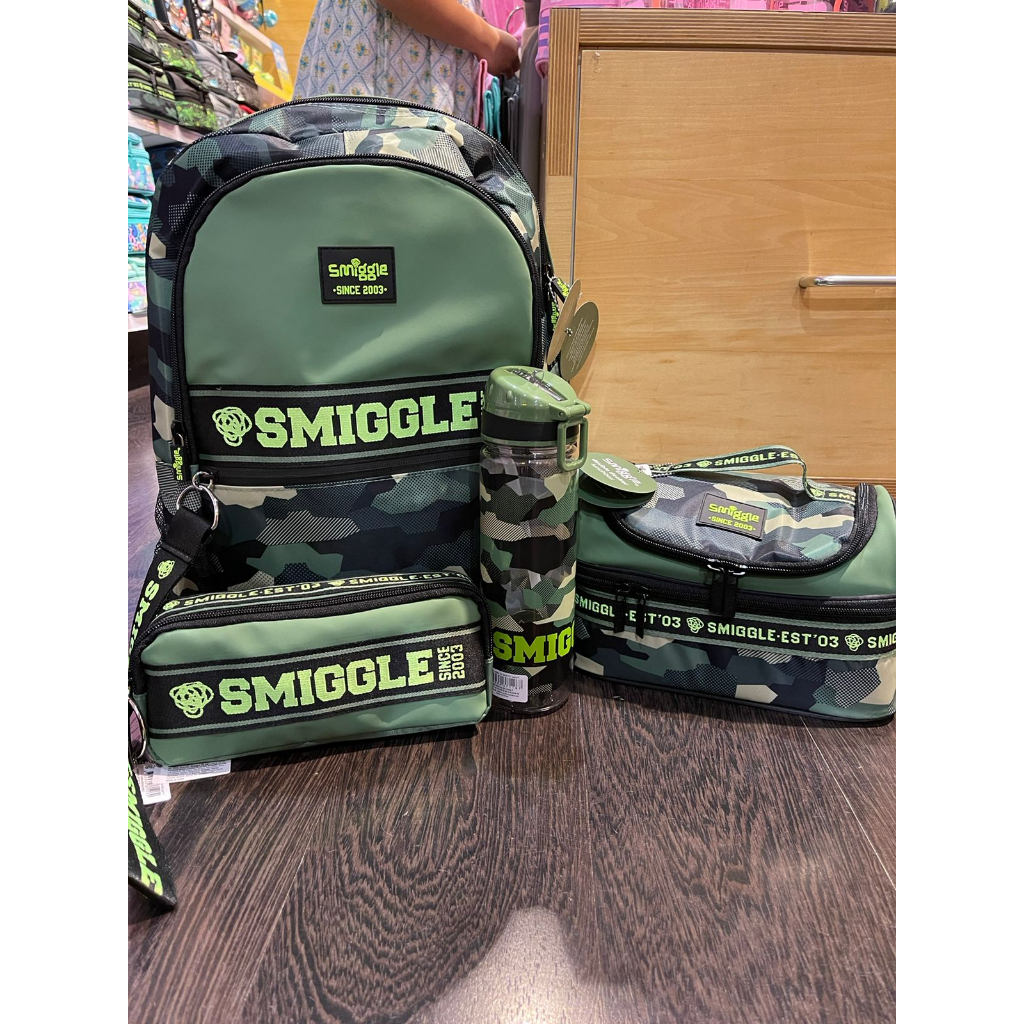 Jual SMIGGLE SMIGGLER III SET BACKPACK ARMY - SET TAS SMIGGLE | Shopee ...