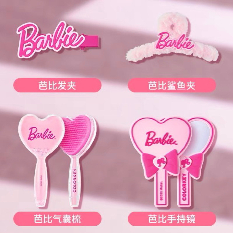 Jual COLORKEY x Barbie Hand Mirror Cermin / Hair Brush Sisir / Hair ...