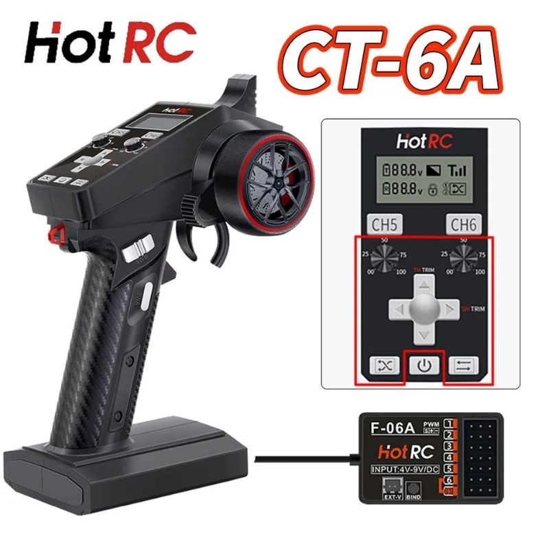 Jual Hotrc Ct600 6ch Upgrade Rc Car Hsp Axial Wpl D12 Mn D90 Wpl C24 Remote 6ch Transmitter