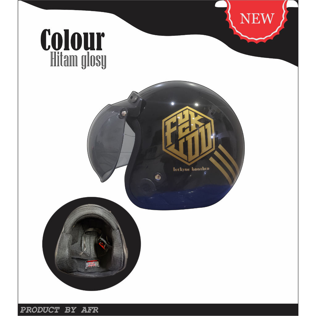 Jual HELM RETRO DEWASA SNI FULLMOTIF PREMIUM AFR | Shopee Indonesia