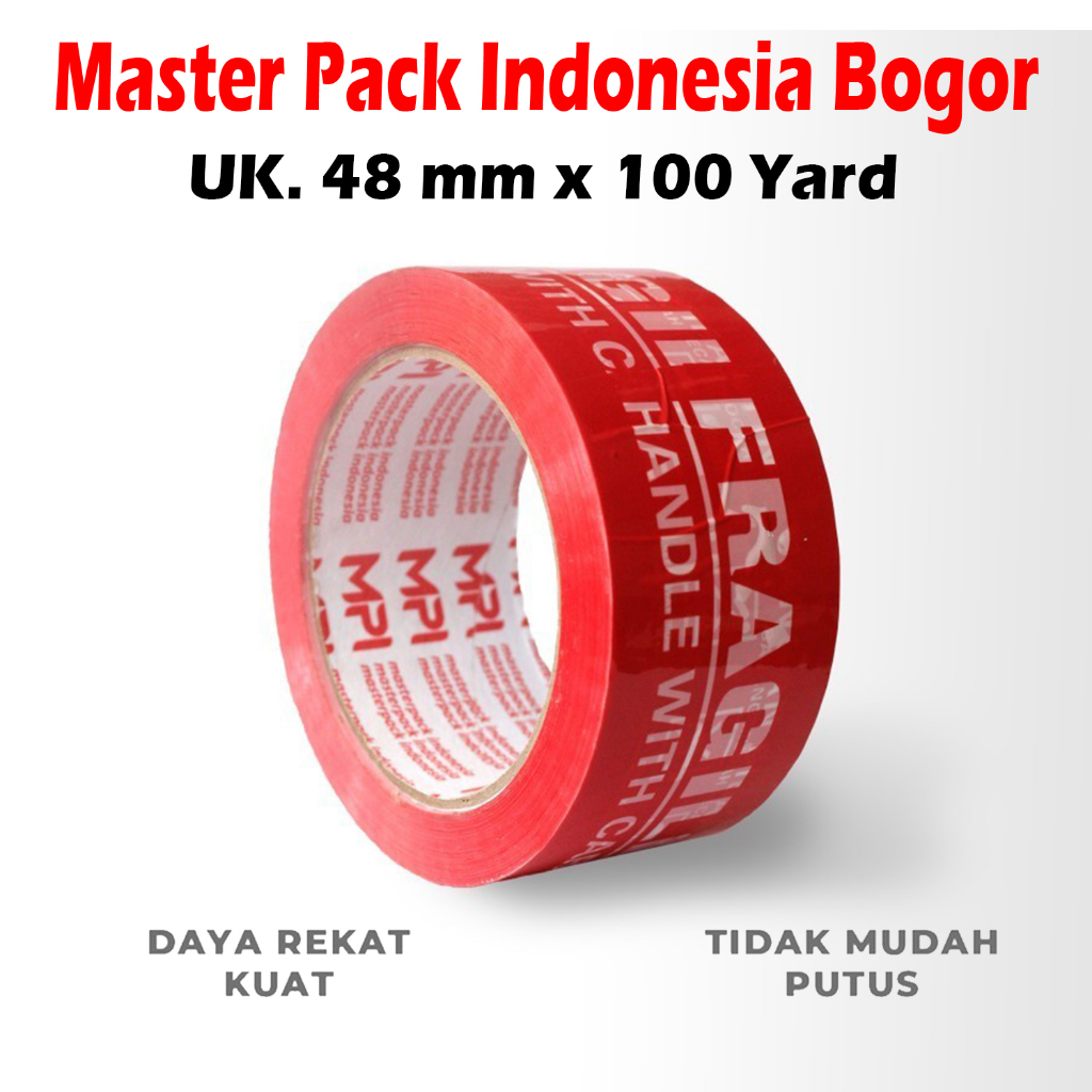 Jual Lakban Fragile Merah 48 mm x 100 Yard - Handle With Care Jangan Di Banting - MPI | Shopee ...