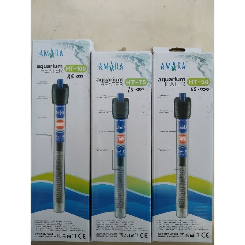 Jual Heater kaca Amara HT-50W HT-75W HT-100W mesin penghangat suhu air ...