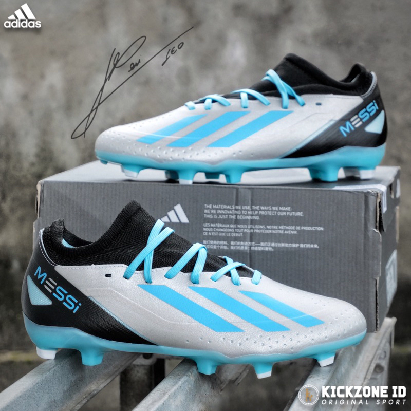 Jual Sepatu Bola Adidas X Crazyfast Messi.3 FG - Silver Blue IE4078 ...