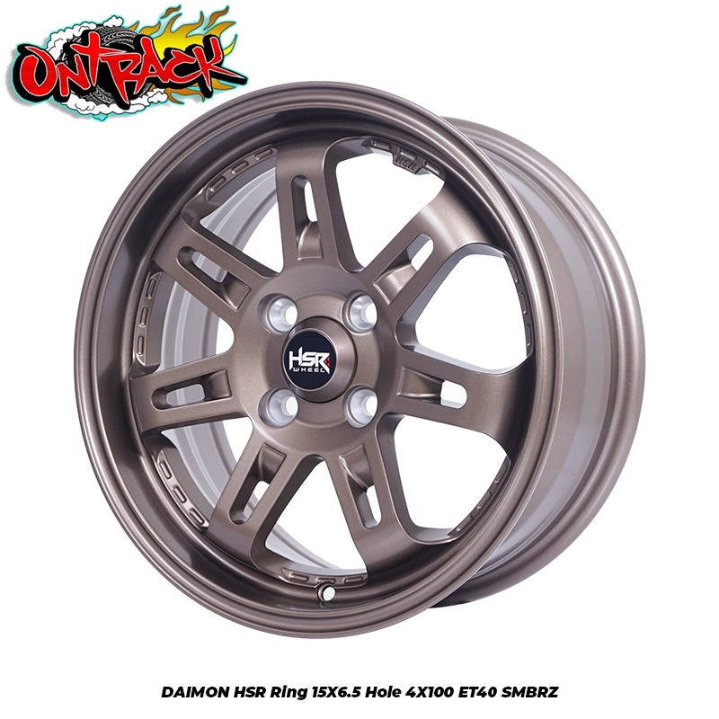 Jual Pelek Racing Ring 15 DAIMON HSR Lebar 6,5 Pcd 4X100 Velg Mobil R15 Buat Agya Brio Vios ...