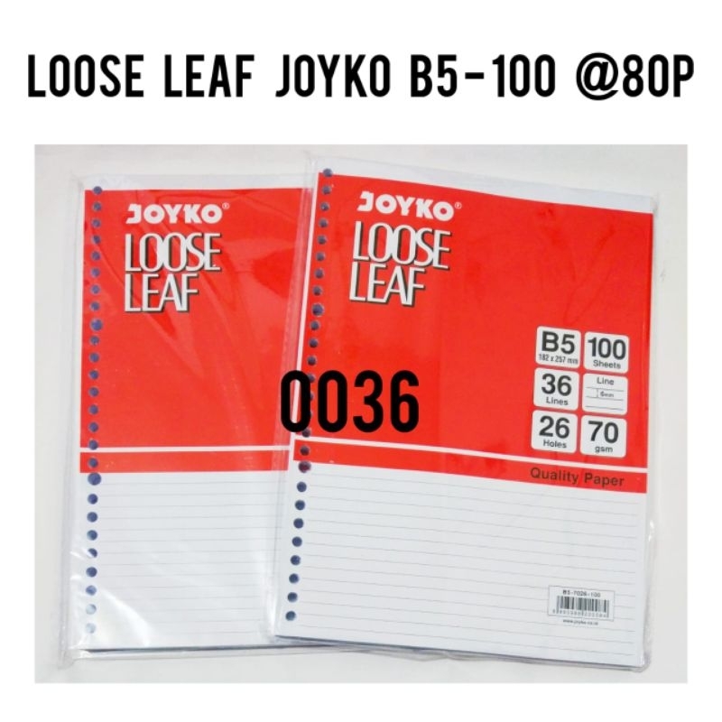 Jual ISI KERTAS FILE / KERTAS BINDER / LOOSE LEAF JOYKO B5-100 | Shopee Indonesia