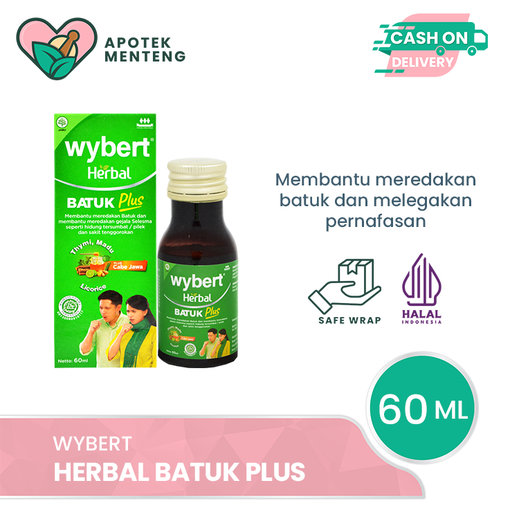 Jual Wybert Herbal Batuk Plus Sirup 60 mL - Obat Batuk Herbal | Shopee ...