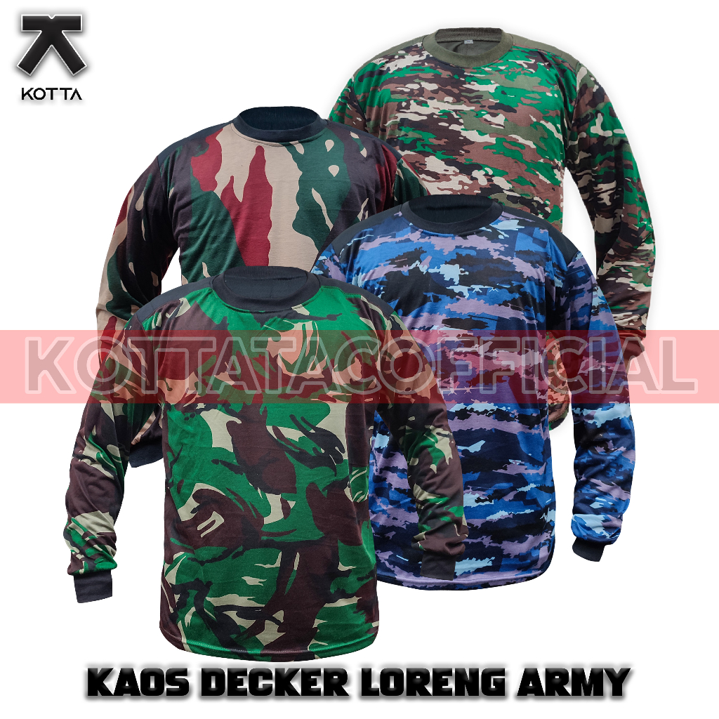 Jual KAOS DECKER BUSA LORENG TNI NKRI AU KOPASSUS DIGITAL MARPAT GURUN LENGAN PANJANG ARMY ...