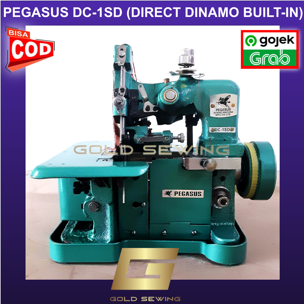 Jual Mesin Jahit PEGASUS DC-1SD Dinamo Direct Obras 3 Benang DC1SD ORI - GOLD | Shopee Indonesia