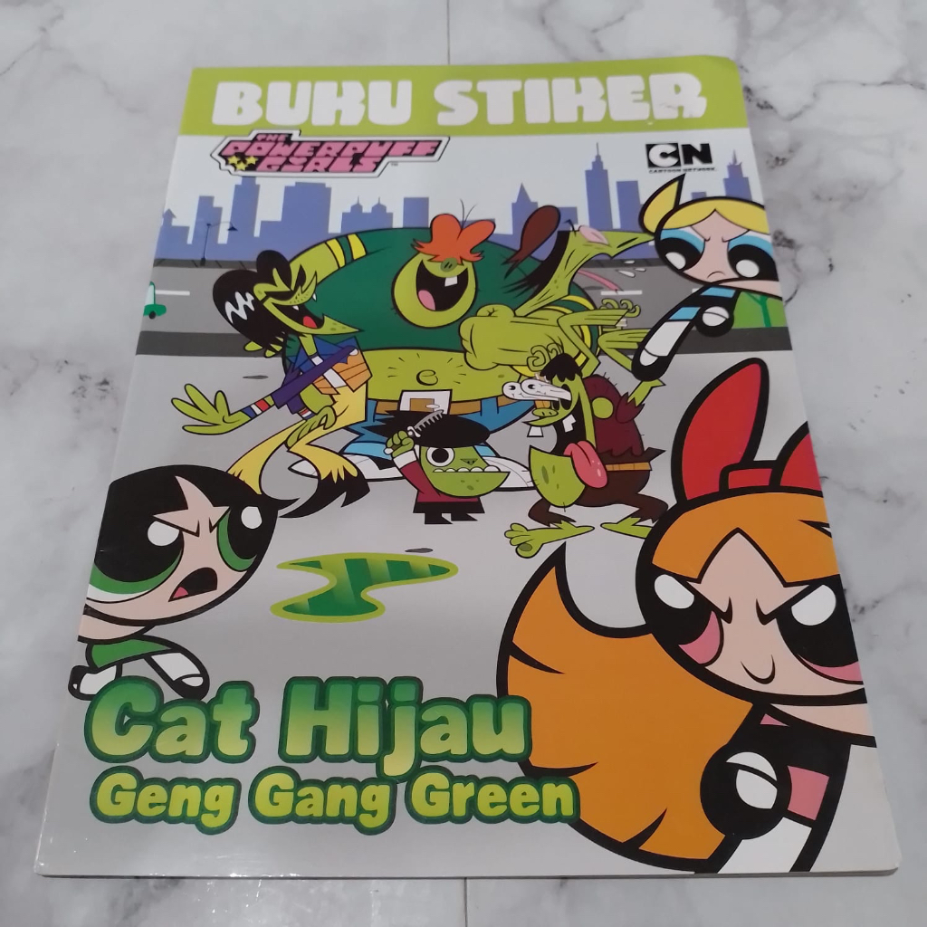 Jual Cat hijau geng gang green buku sticker buku aktivitas anak bahasa ...