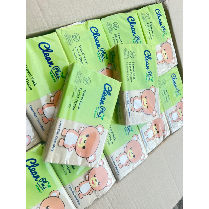 Jual Tissue bamboo cleanplus travel 70 sheet paket 1 pcs | Shopee Indonesia