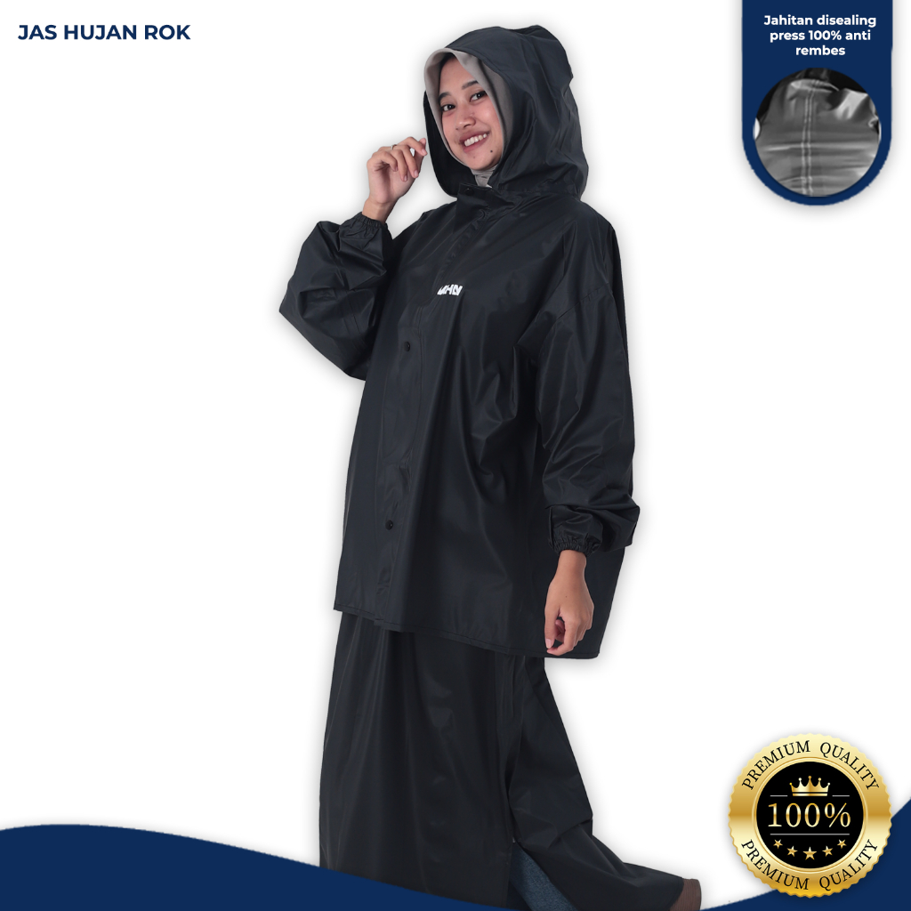Jual Jas Hujan Raincoat wanita Rok KHN tebal berkwalitas premium Anti ...
